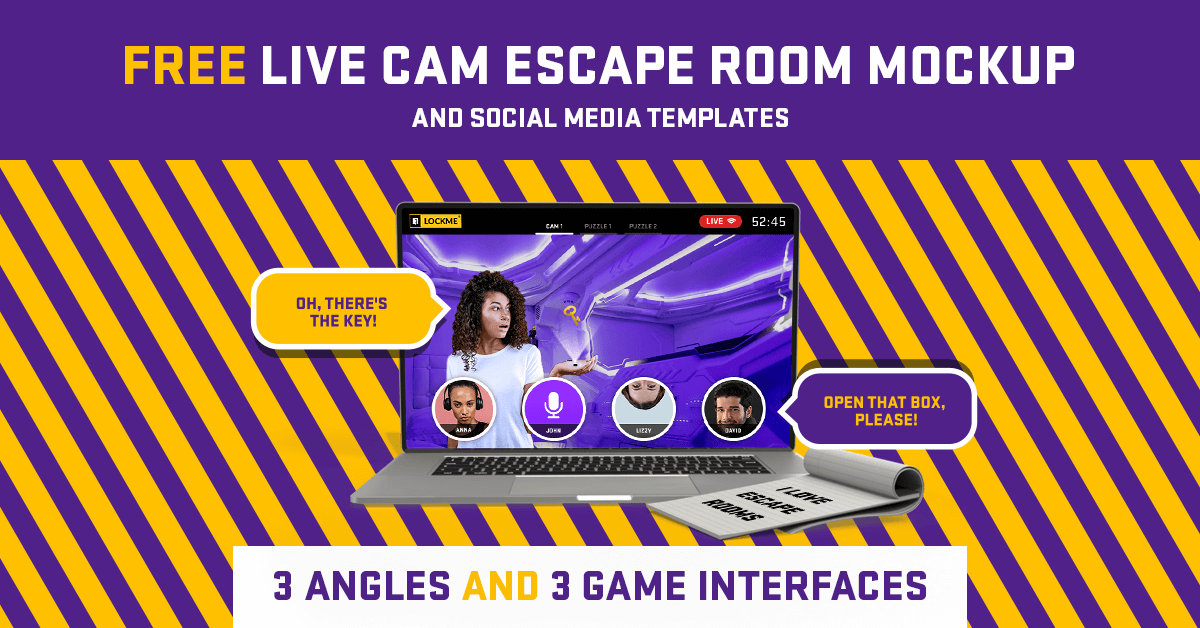 Free PSD Live Cam Escape Room Mockups - Blog | Lockme